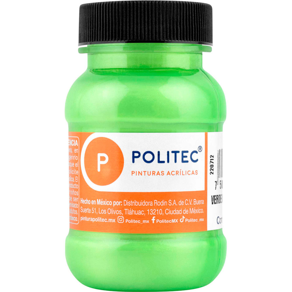 Pintura Acrílica Verde Hoja Metálico L/500 100 ML | Papelería Lumen