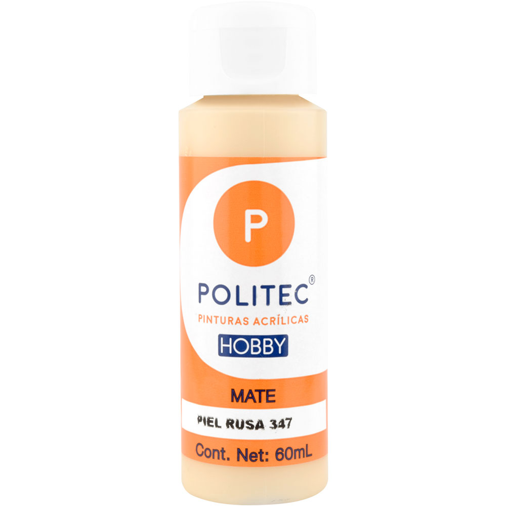 Pintura Acrilico Politec Hobby Mate Piel Alaska 348 60 Ml | Papelería Lumen