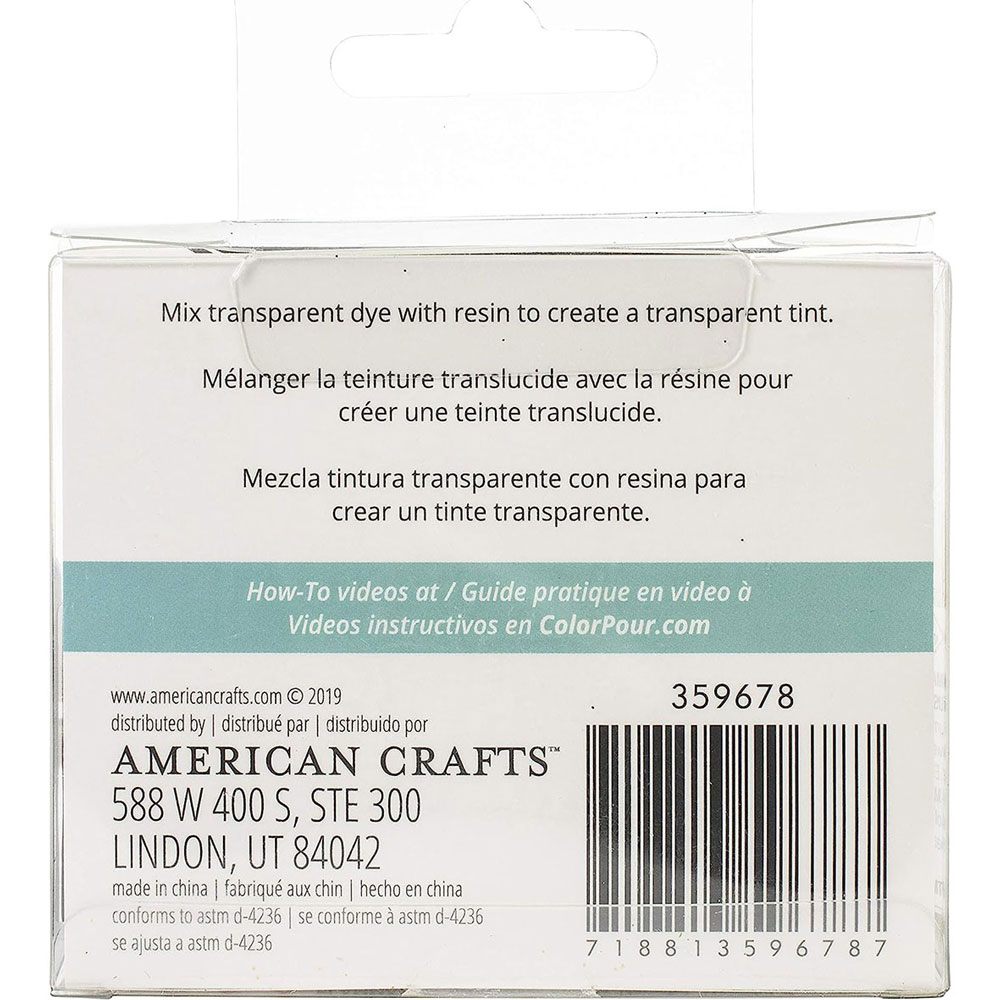Pintura AMC resina translucído metalico 4 piezas | Papelería Lumen