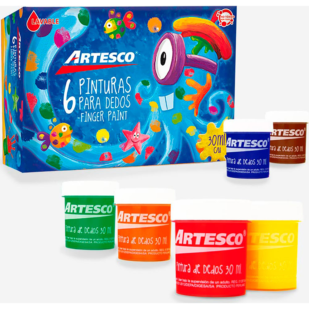 Pintura Digital Artesco 30Ml Con 6 Piezas Surtido | Lumen