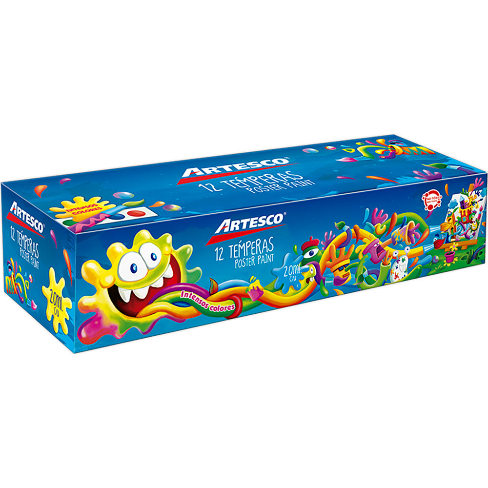 Pintura Tempera Artesco Básicos/Metálicos 20Ml Con 12 Piezas | Lumen