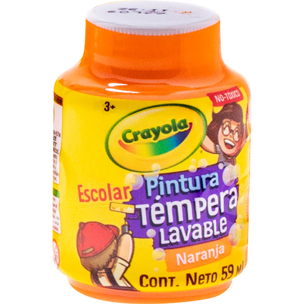 Pintura Témpera Crayola Naranja | Papelería Lumen