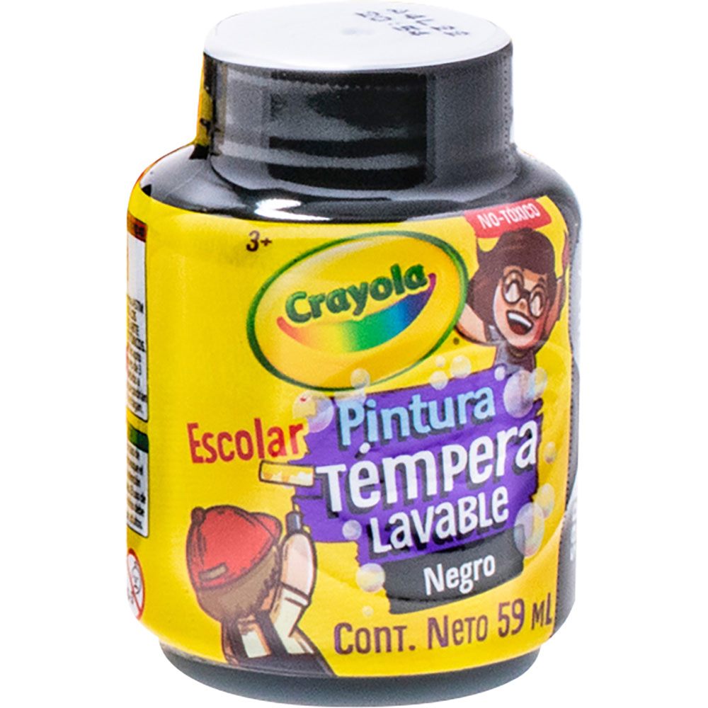Pintura Témpera Crayola Negro | Papelería Lumen