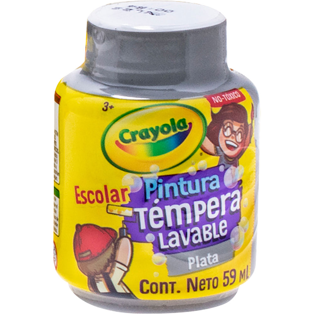 Pintura Témpera Crayola Plata | Papelería Lumen