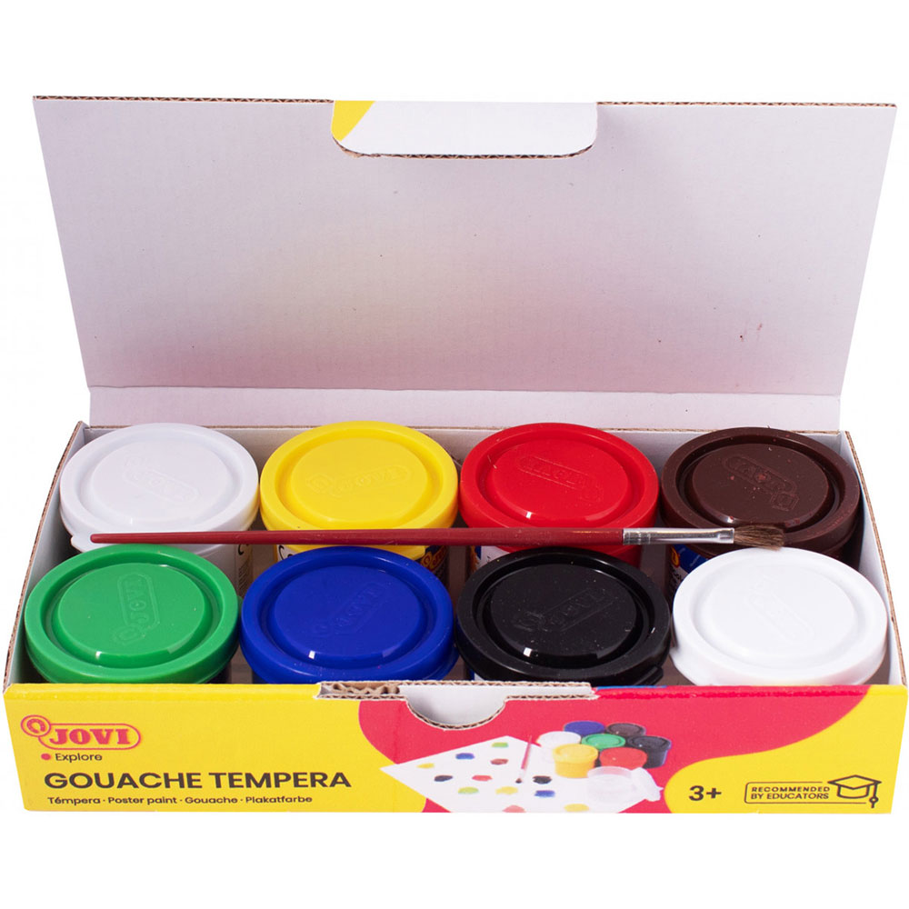 Pintura Tempera Jovi Basicos 35Ml con 7 piezas surtidos