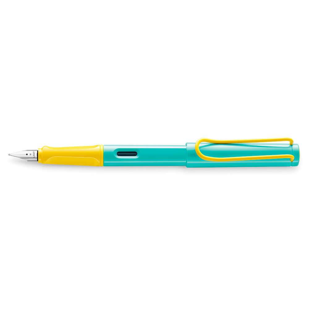 Pluma Fuente Fina Lamy Safari Blue/Yellow Mediano Azul | Lumen