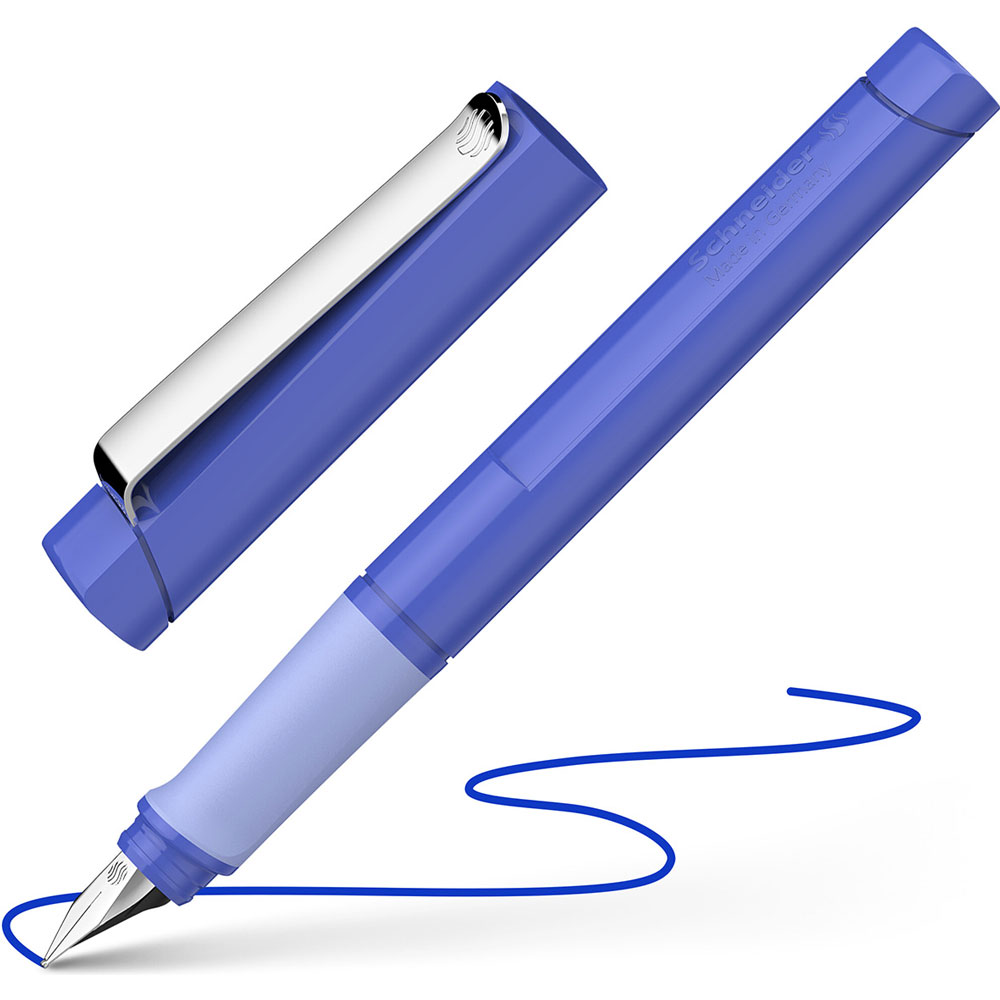 Pluma fuente Schneider base azul | Papelería Lumen