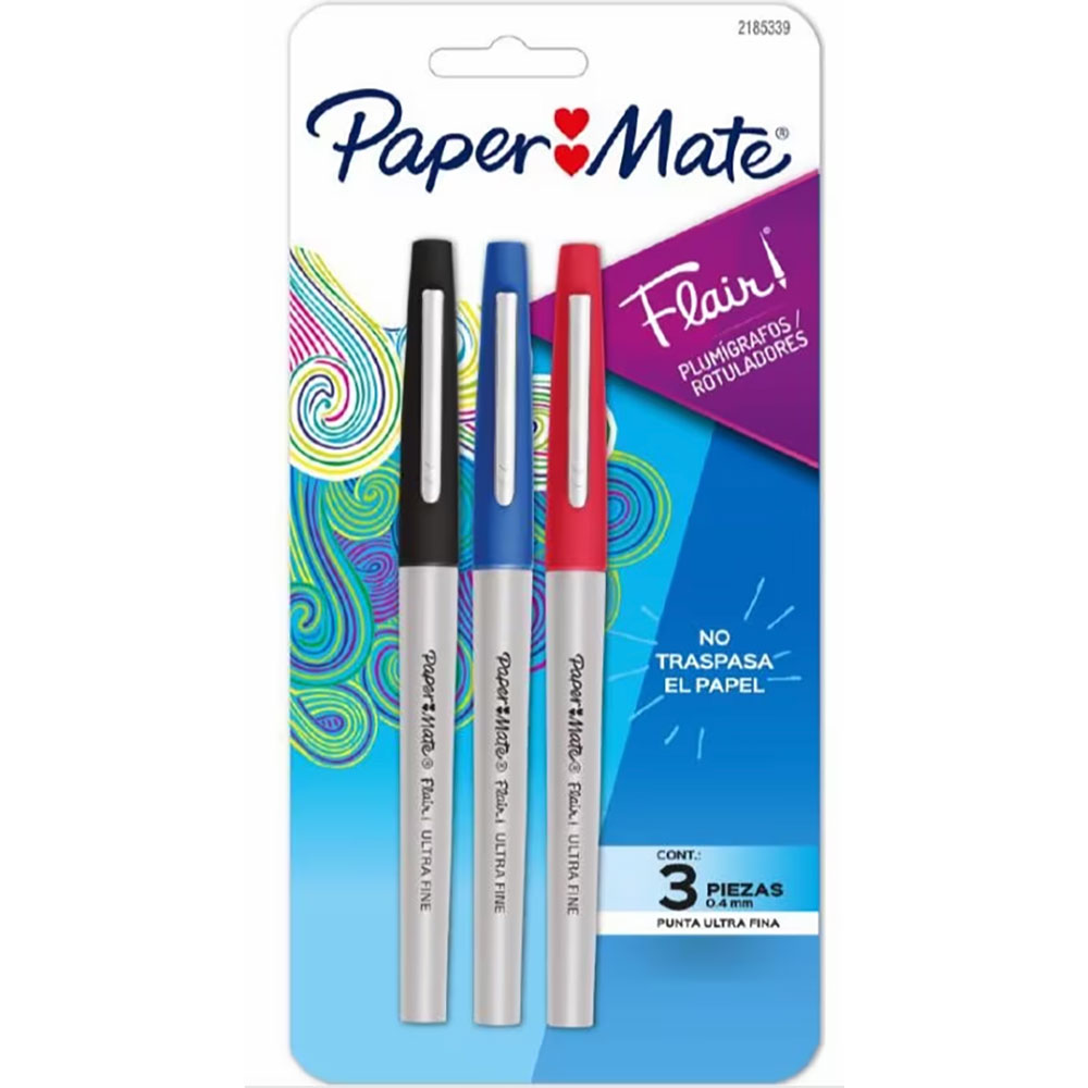 Plumin escritura Flair fino colores básicos blíster con 3 piezas | Lumen