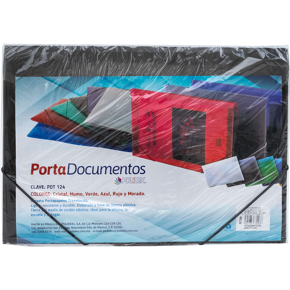 Portadocumentos Polidex Pdt124 34.5x24.5cm Humo | Lumen
