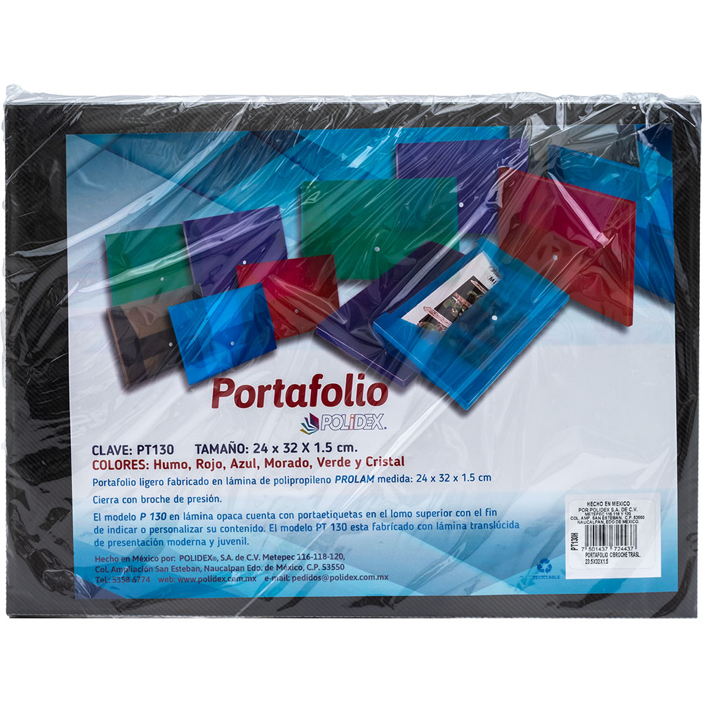 Portadocumentos Polidex Pt130 24x32x2cm Humo | Lumen