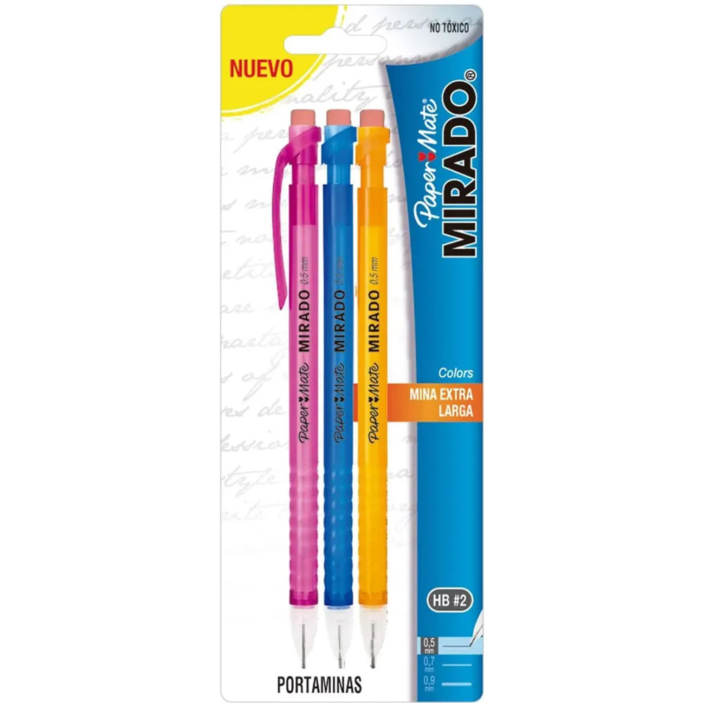 Portaminas Paper Mate Mirado 0.5Mm Blíster con 3 Piezas | Lumen