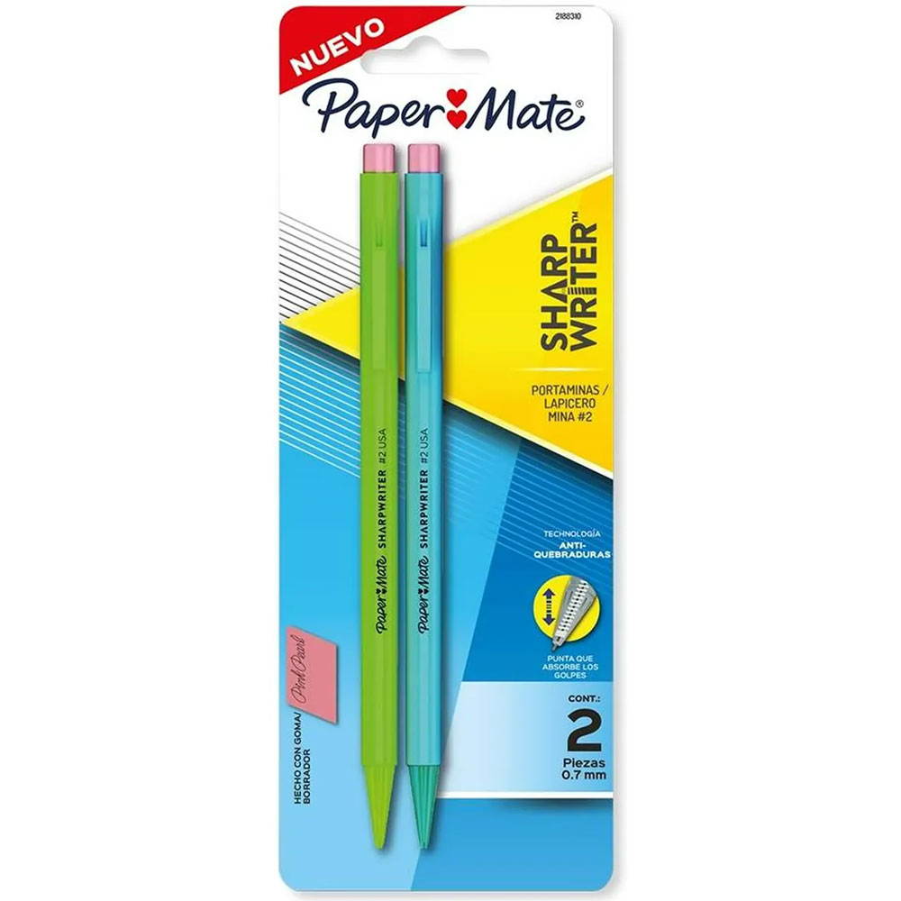 Portaminas Paper Mate Twist 0.7Mm Blíster con 2 Piezas | Lumen