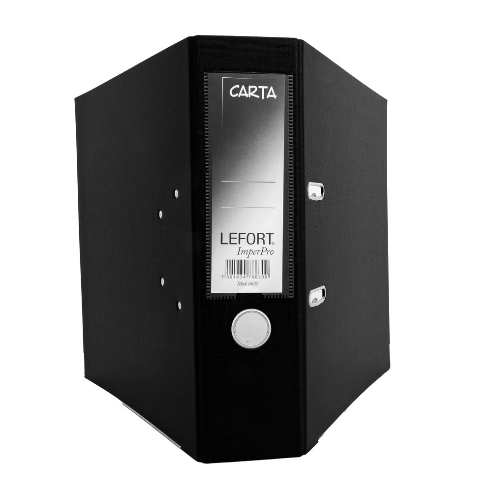 Registrador Lefort tamaño carta Plastificado negro | Papelería Lumen