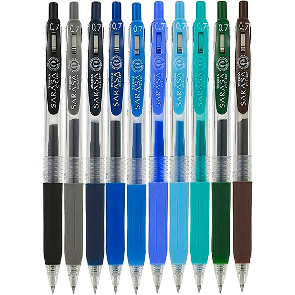 Roller Gel Zebra 808 Sarasa Clip Med Winter Con 10 Piezas | Papelería Lumen