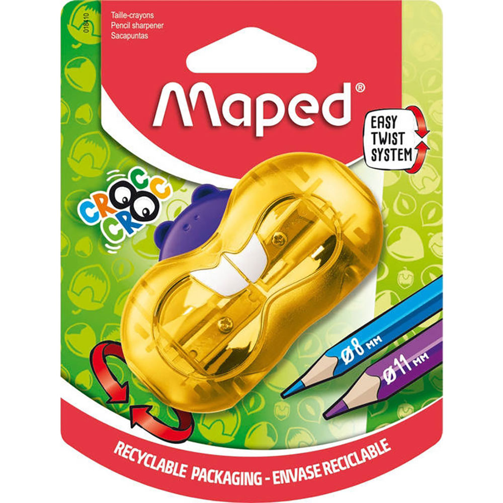 Sacapuntas Maped Croc Twist 2 Orificios blister con 1 Pieza