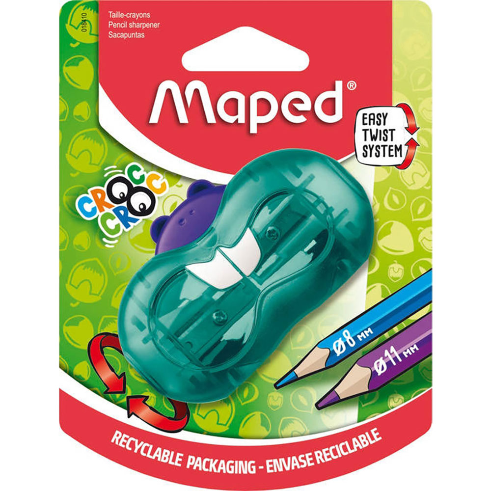 Sacapuntas Maped Croc Twist 2 Orificios Blister Con 1 Pieza | Lumen