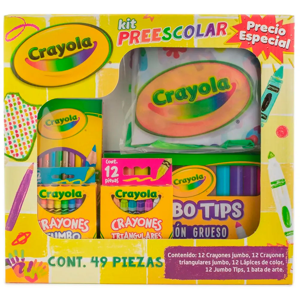 Set Escolar Crayola Preescolar Con 49
