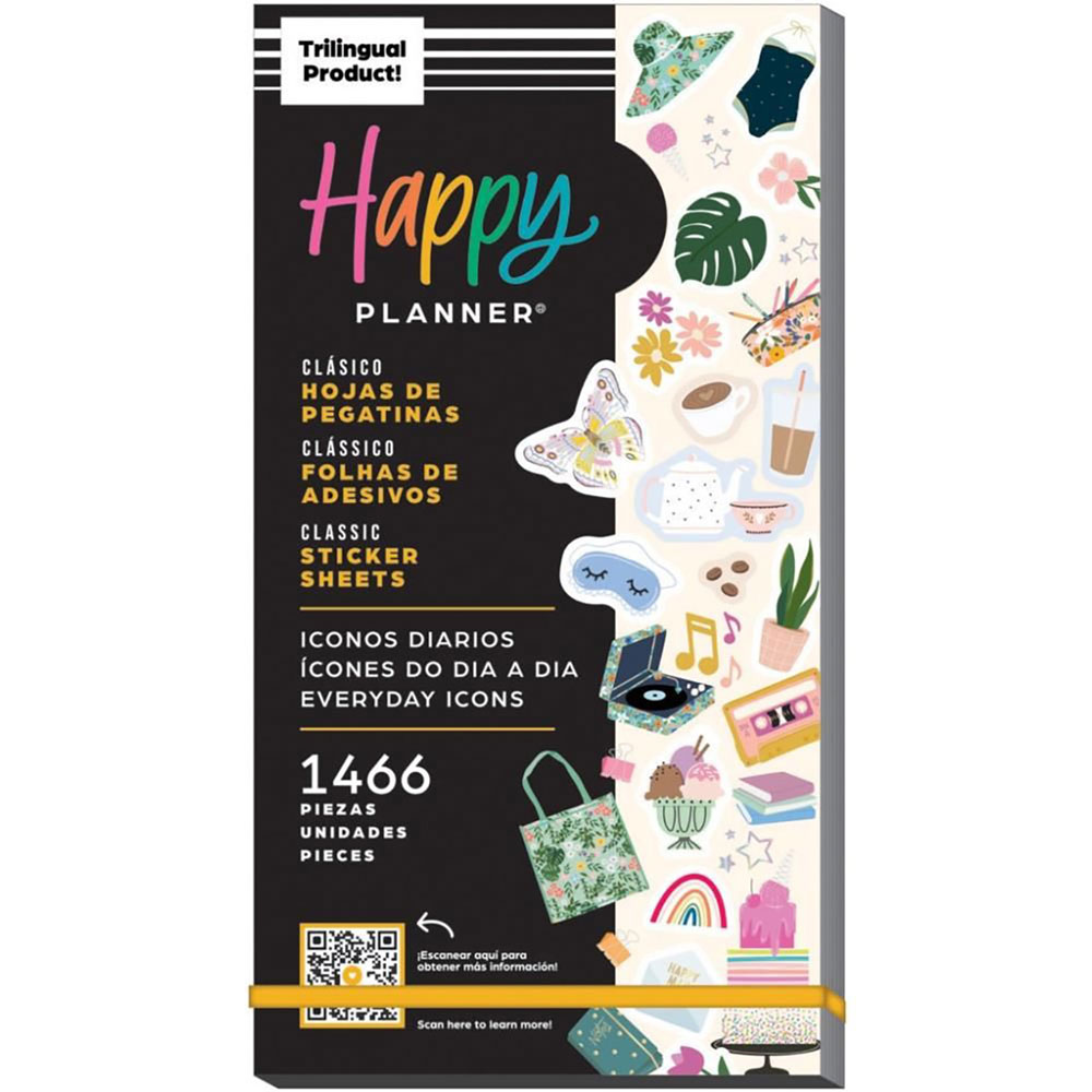 Sticker Happy Planner Everyday Icons Con 30 Hojas | Lumen