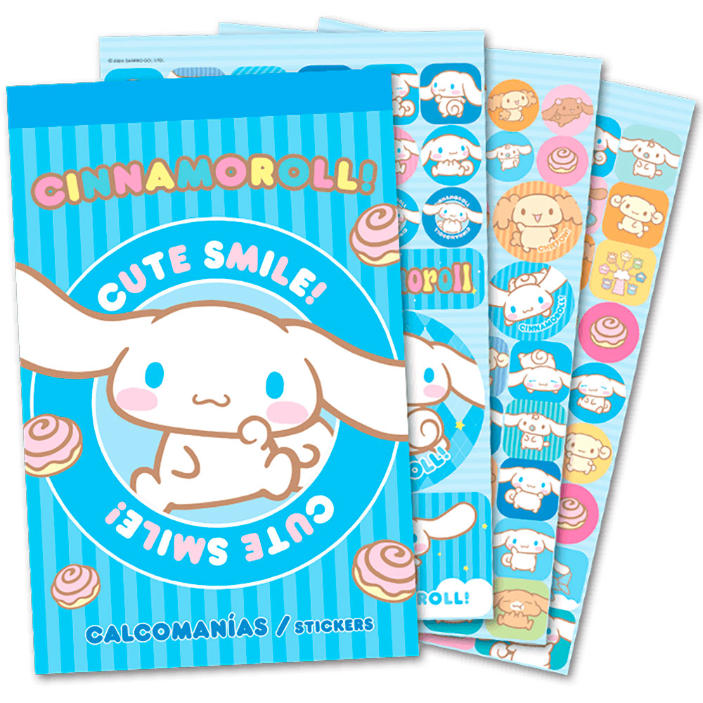 Block de 6 Planillas de Stickers Cinnamoroll Granmark | Papelería Lumen