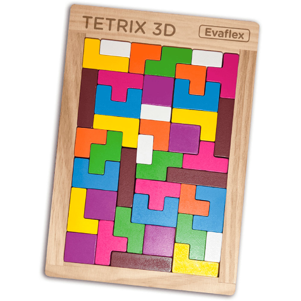 Tablero de Madera Tetrix 3D Evaflex 40 Piezas