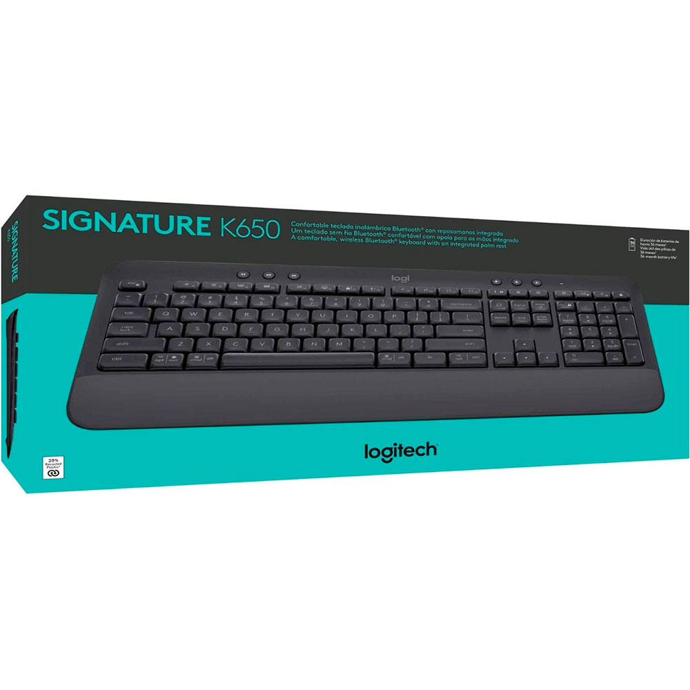 Teclado Logitech K650 Signature Bt gris | Papelería Lumen