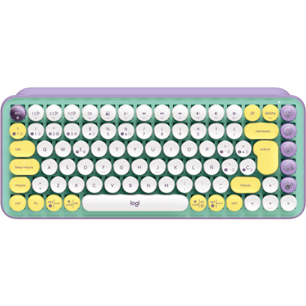 Teclado Logitech Pop Keys Bluetooth Multicolors | Papelería Lumen