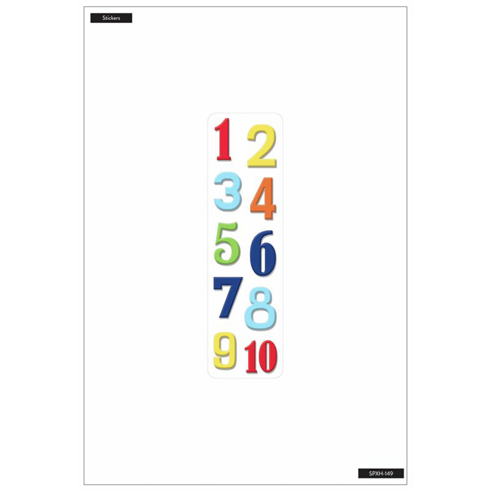 THE HAPPY PLANNER BRIGHT NUMBERS- PUFFY , STICKERS EN ALTO RELIEVE ...