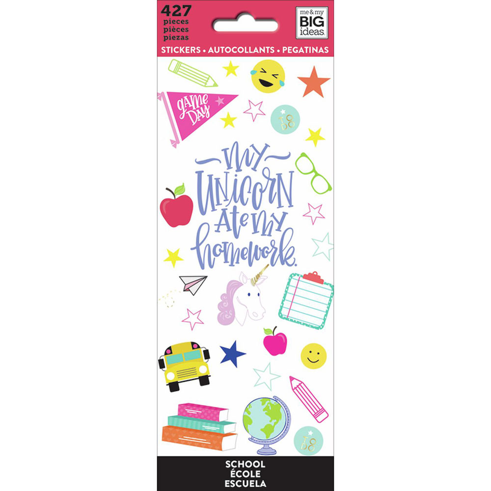 Stickers Happy Planner School | Papelería Lumen
