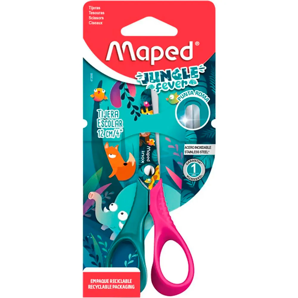 Tijera Escolar Maped 472055 Jungle Fever 12Cm | Lumen