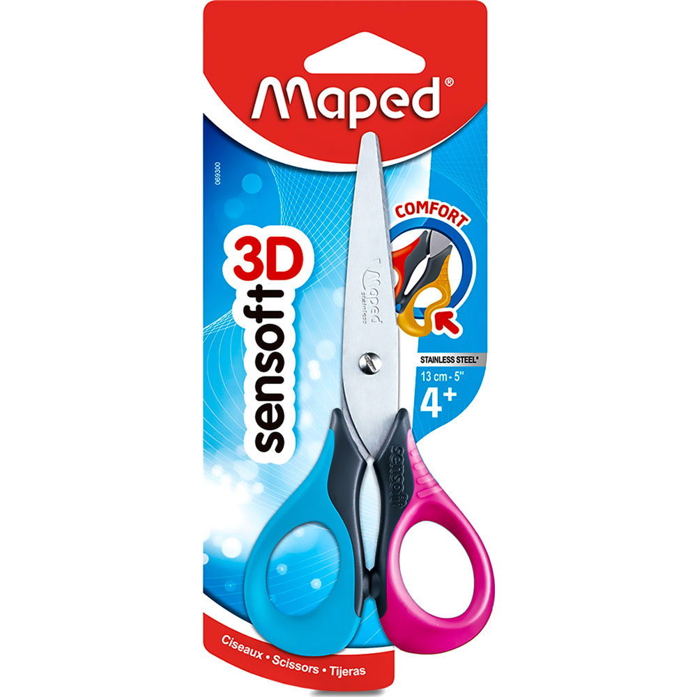 TIJERA ESCOLAR MAPED 484455 SENSOFT 3D 13CM
