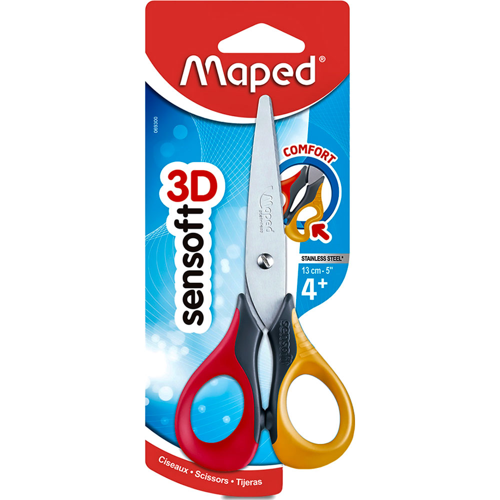 TIJERA ESCOLAR MAPED 484455 SENSOFT 3D 13CM