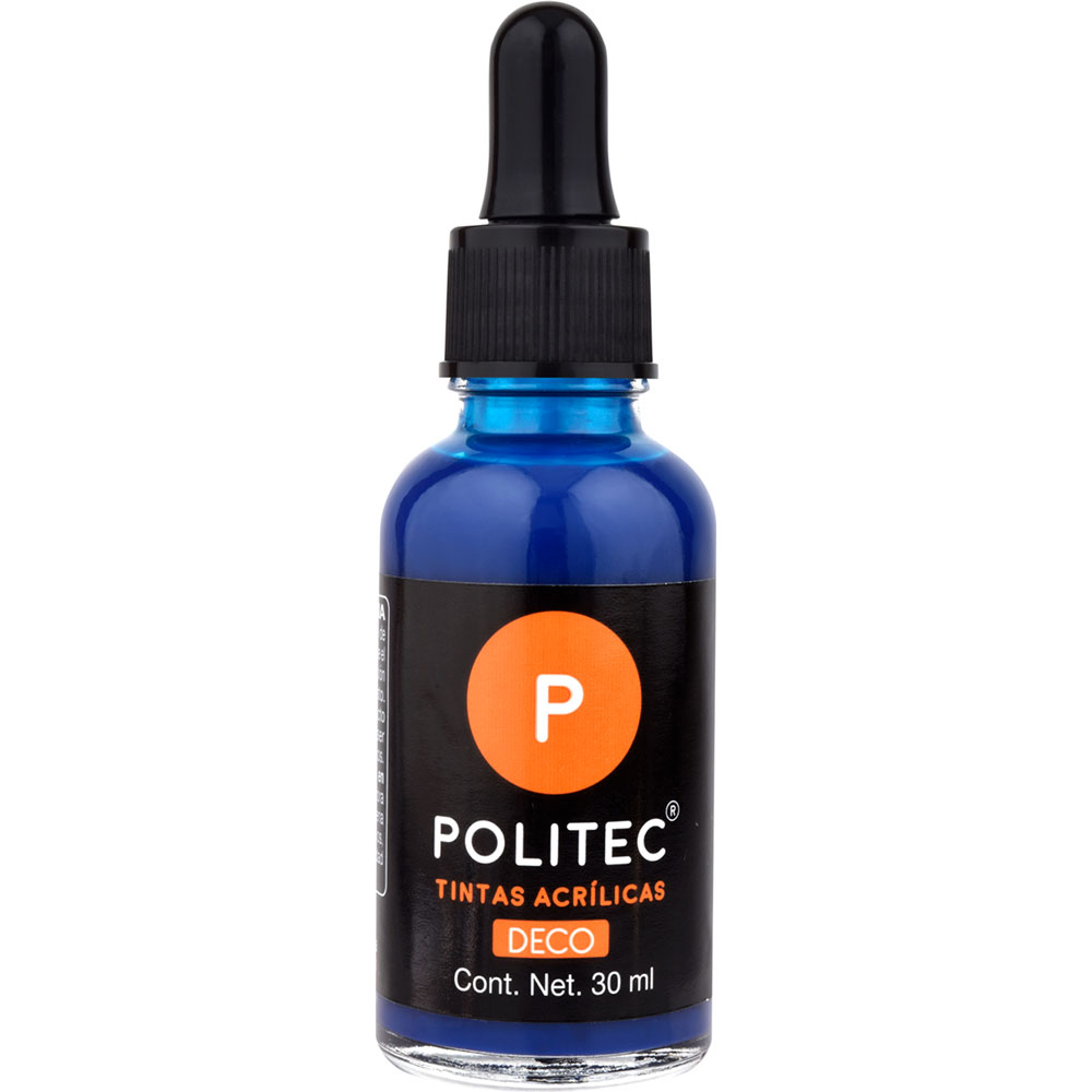 Pintura Acrílica Politec Tinta Azul Celeste 30 ML | Papelería Lumen