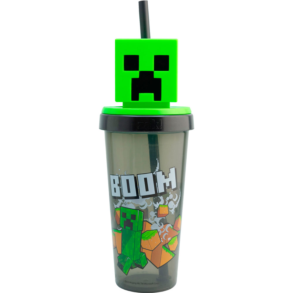 Vaso Minecraft con Tapa 532Ml SXXI 1555-3258 | Papelería Lumen