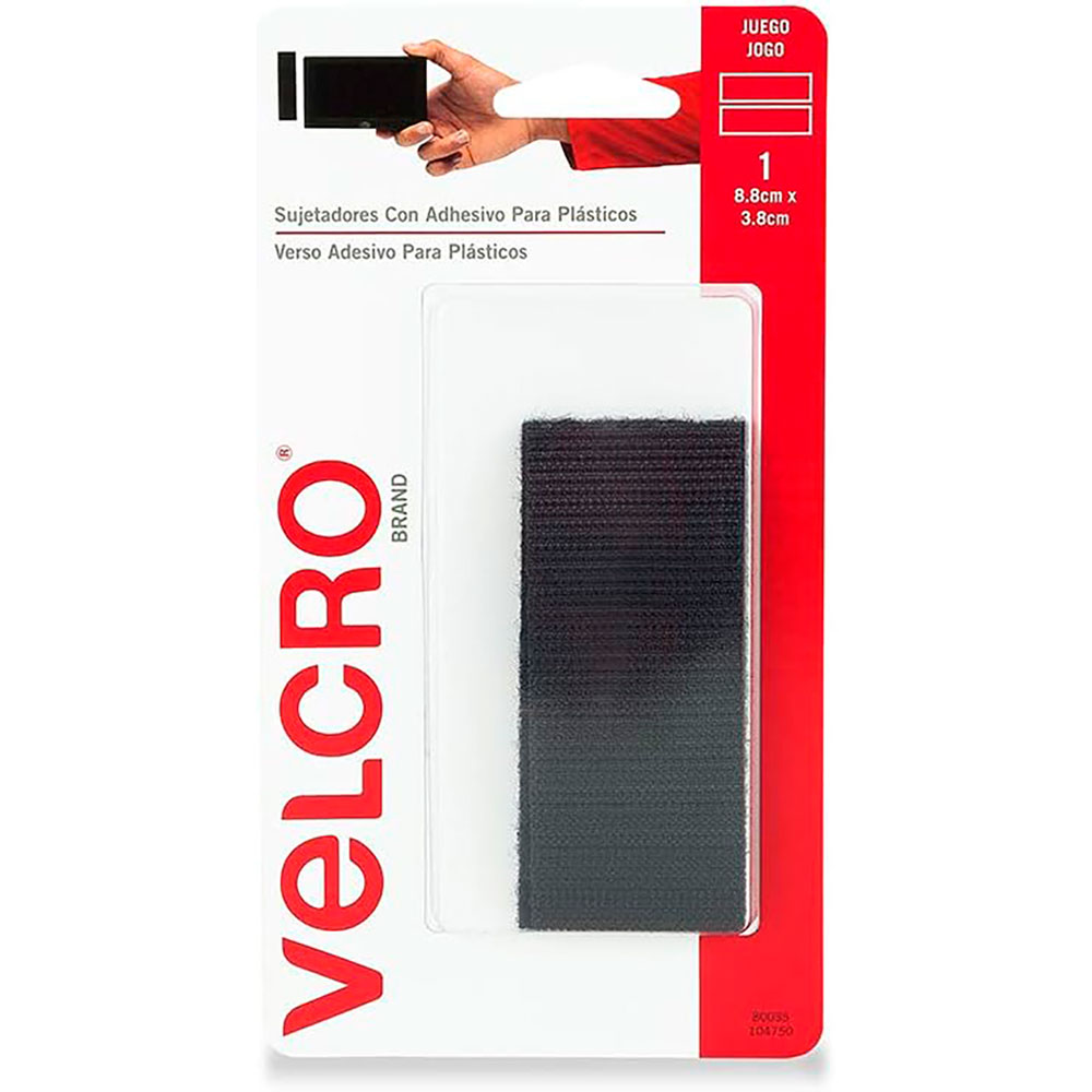 Velcro 80035N Tira Alfa-Lok 38x88mm Blister con 1 pieza Negro